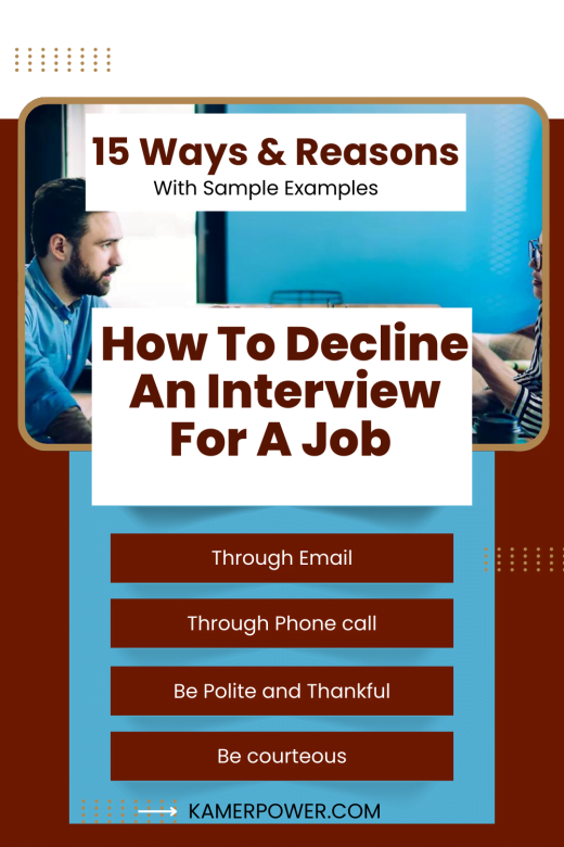 How To Decline An Interview For A Job [With Sample Examples]
